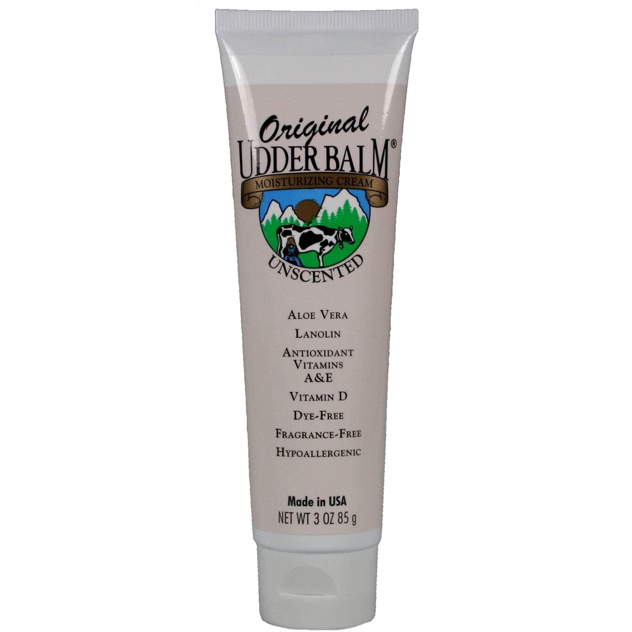 Original Udder Balm Unscented Moisturizing Cream, Aloe, Lanolin, 3oz ...