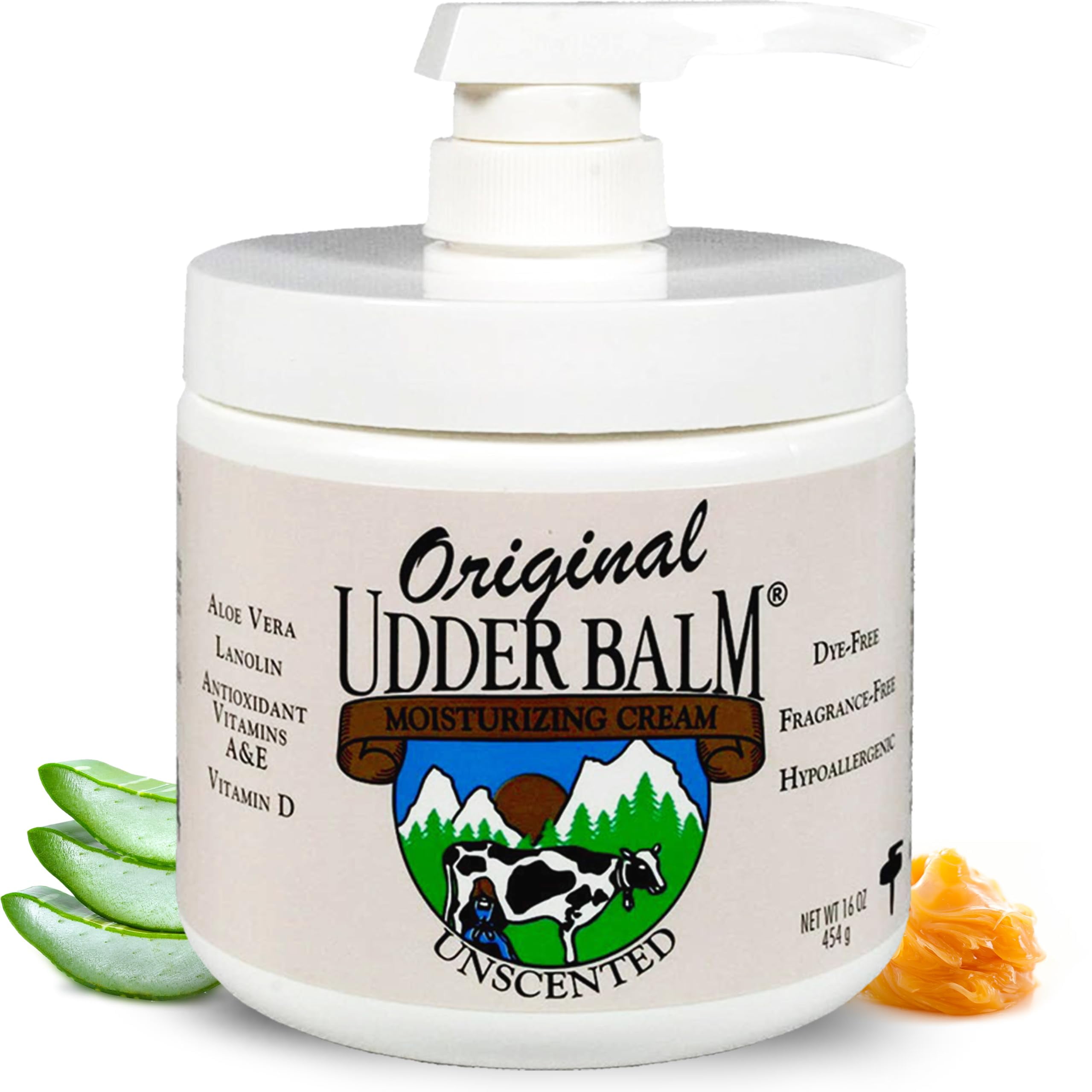 Unscented Original Udder Balm TSF6 Body Moisturizing with pump ...
