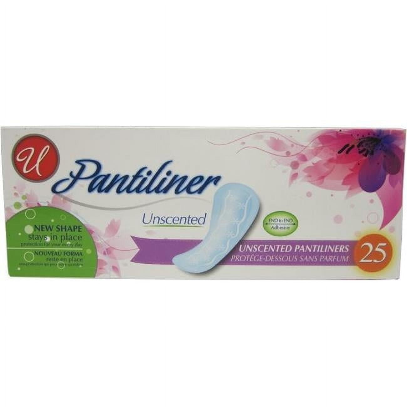 Unscented Pantiliners 25 Count Case of 24 - Walmart.com