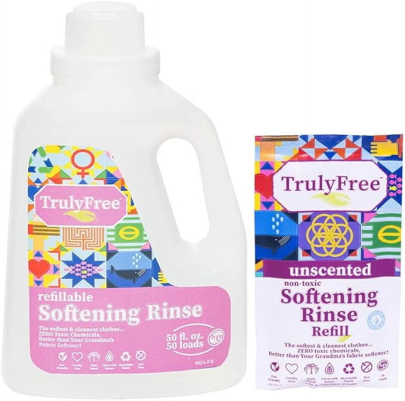 Unscented Softening Rinse, Natural Fabric Softener - Plant-Based, Non ...