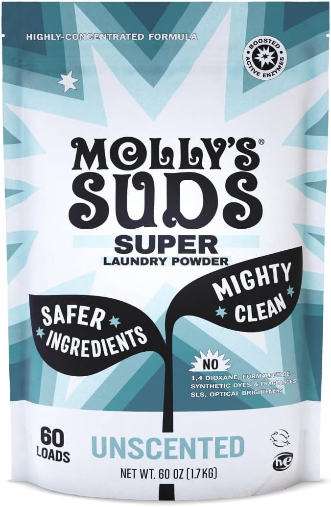 Unscented Super Powder Detergent | Extra Strength Laundry Soap, Stain ...
