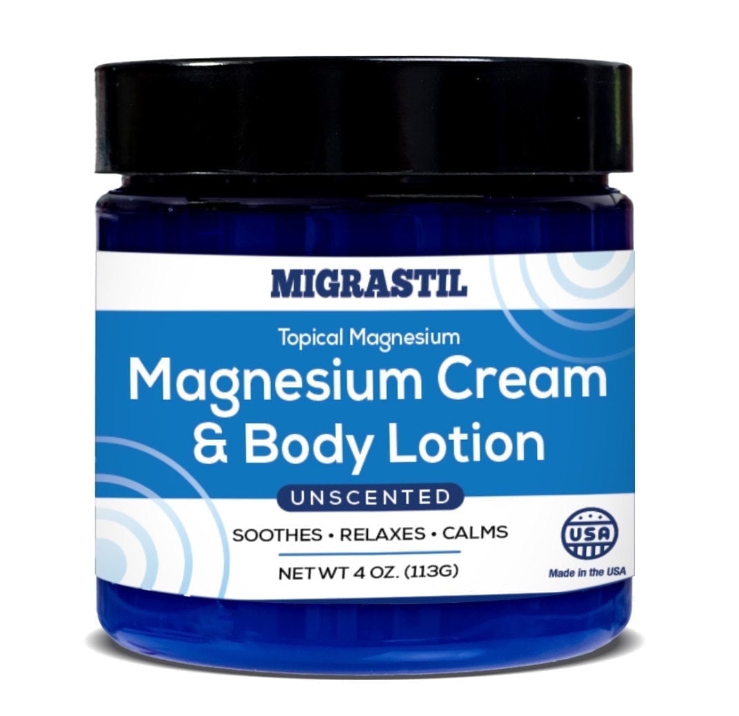 Migrastil, Topical Magnesium Cream & Body Lotion, Unscented, 8oz ...