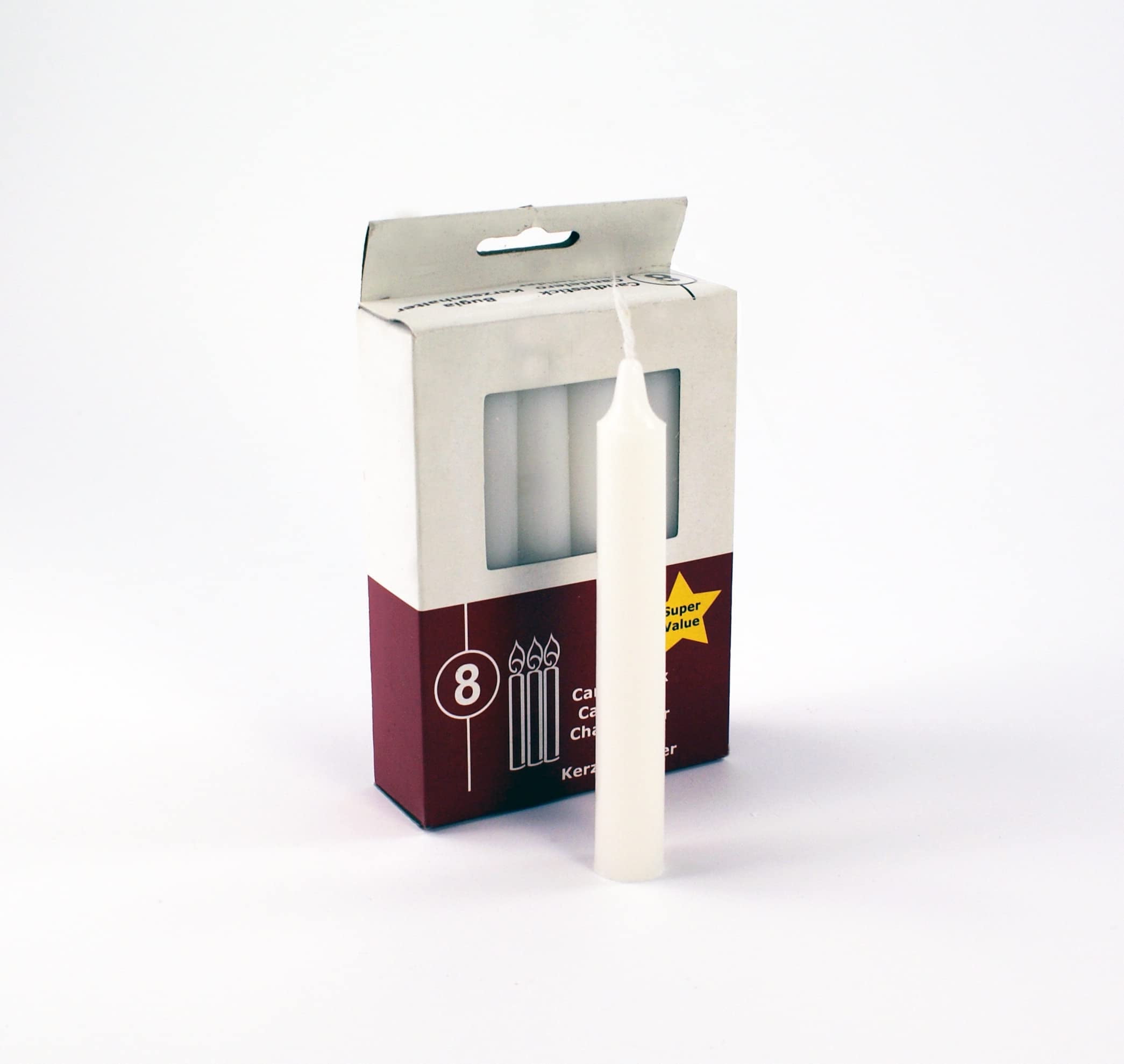 Unscented White Mini Taper Candles (5" - 8 PCS) - Walmart.com