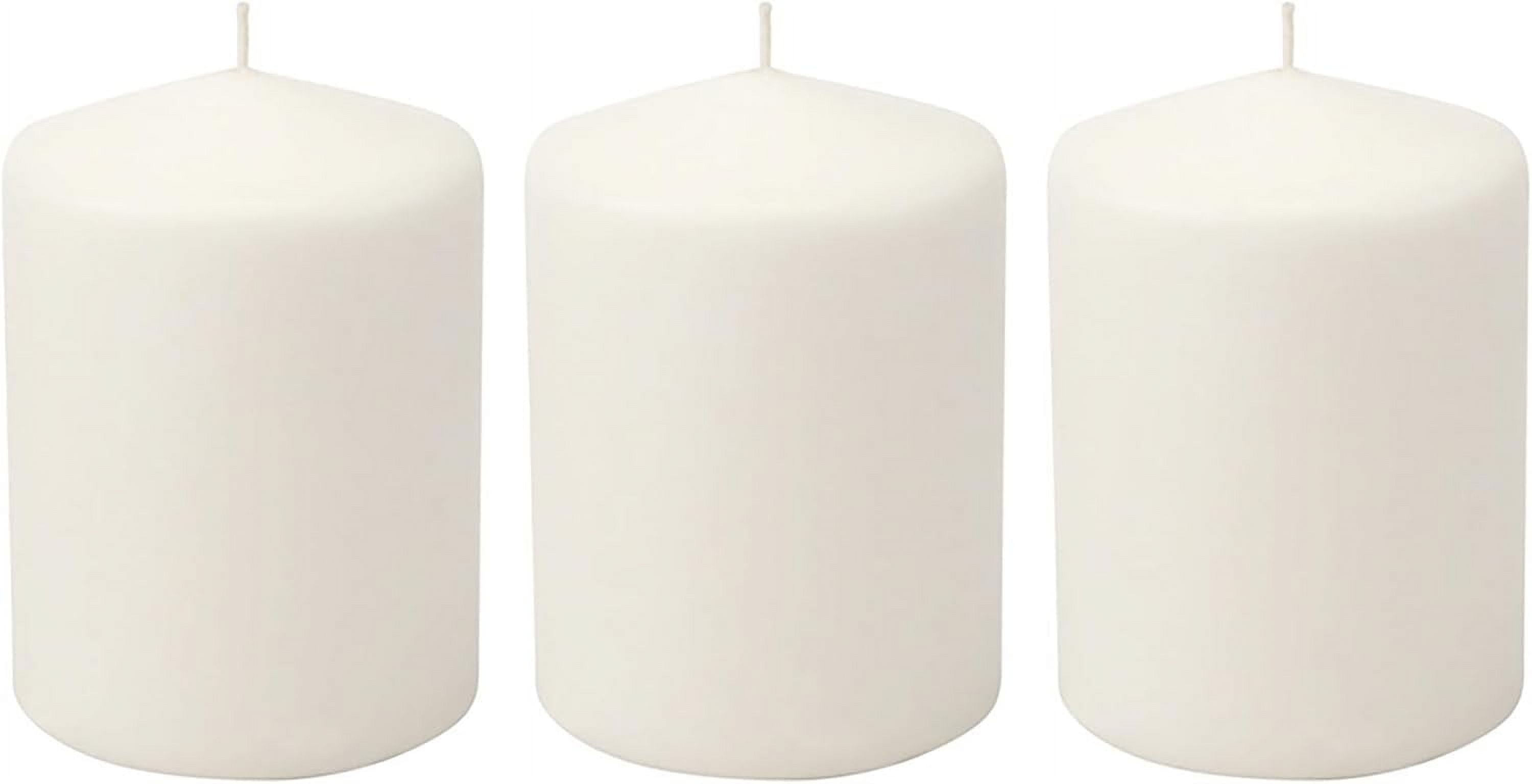 Unscented White Tall Pillar Candles 80 Hour Burning Candle Pillars ...