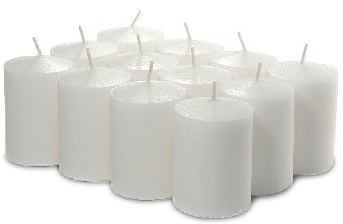 Unscented White Votives 15 Hour Votive Candles Pack: 12 per box 1.5 in ...