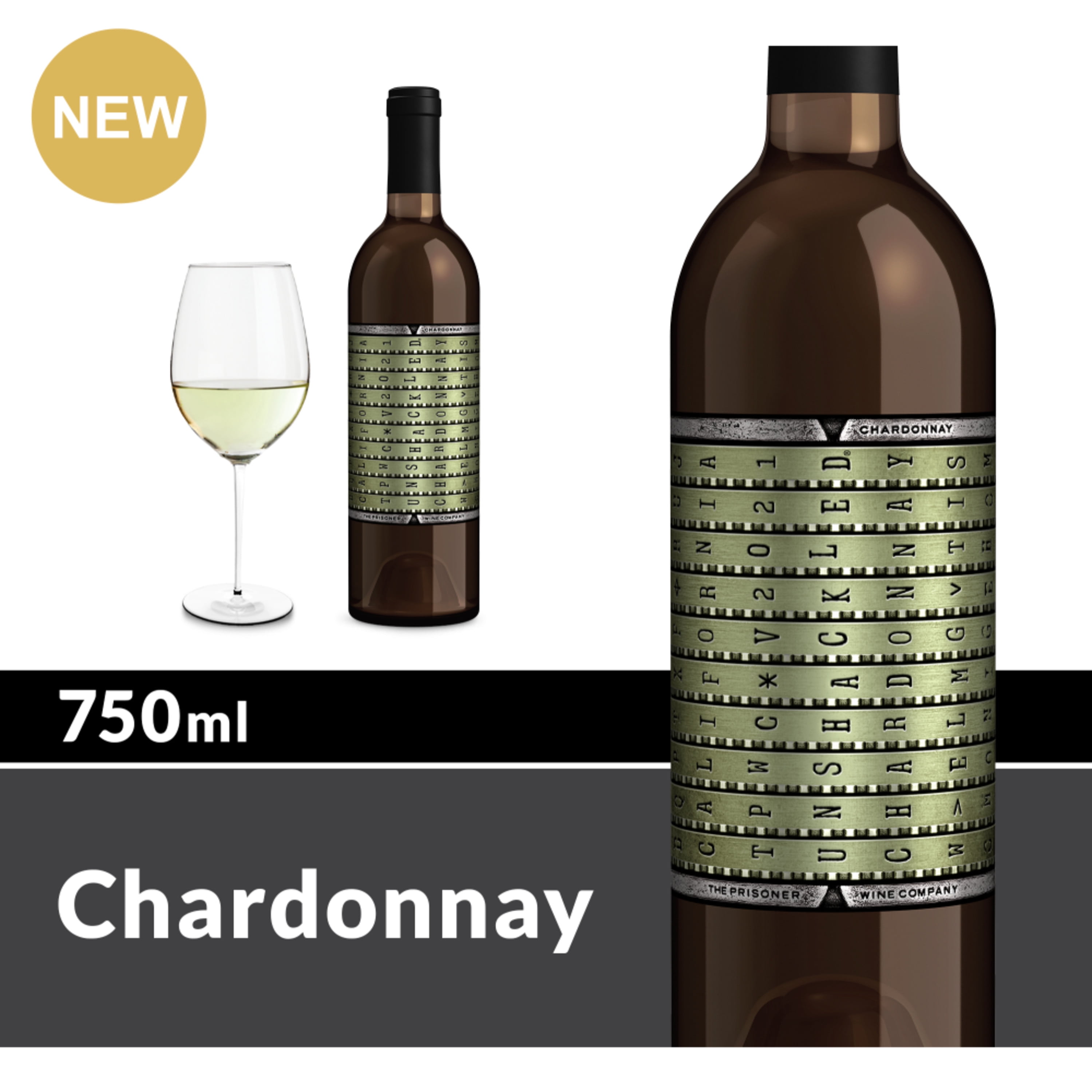 Unshackled Chardonnay White Wine, 750 mL Bottle, 14.5% ABV - Walmart.com