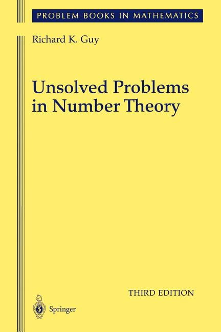 Unsolved Problems in Number Theory (Paperback) - Walmart.com