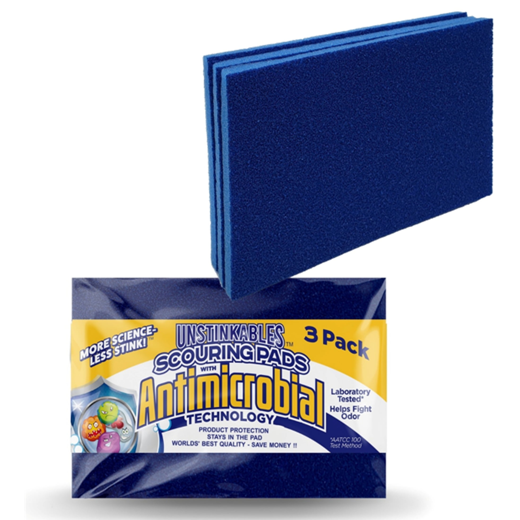 Unstinkables Antimicrobial Oversized Odor-Free Scour Sheets - 3 Pack ...