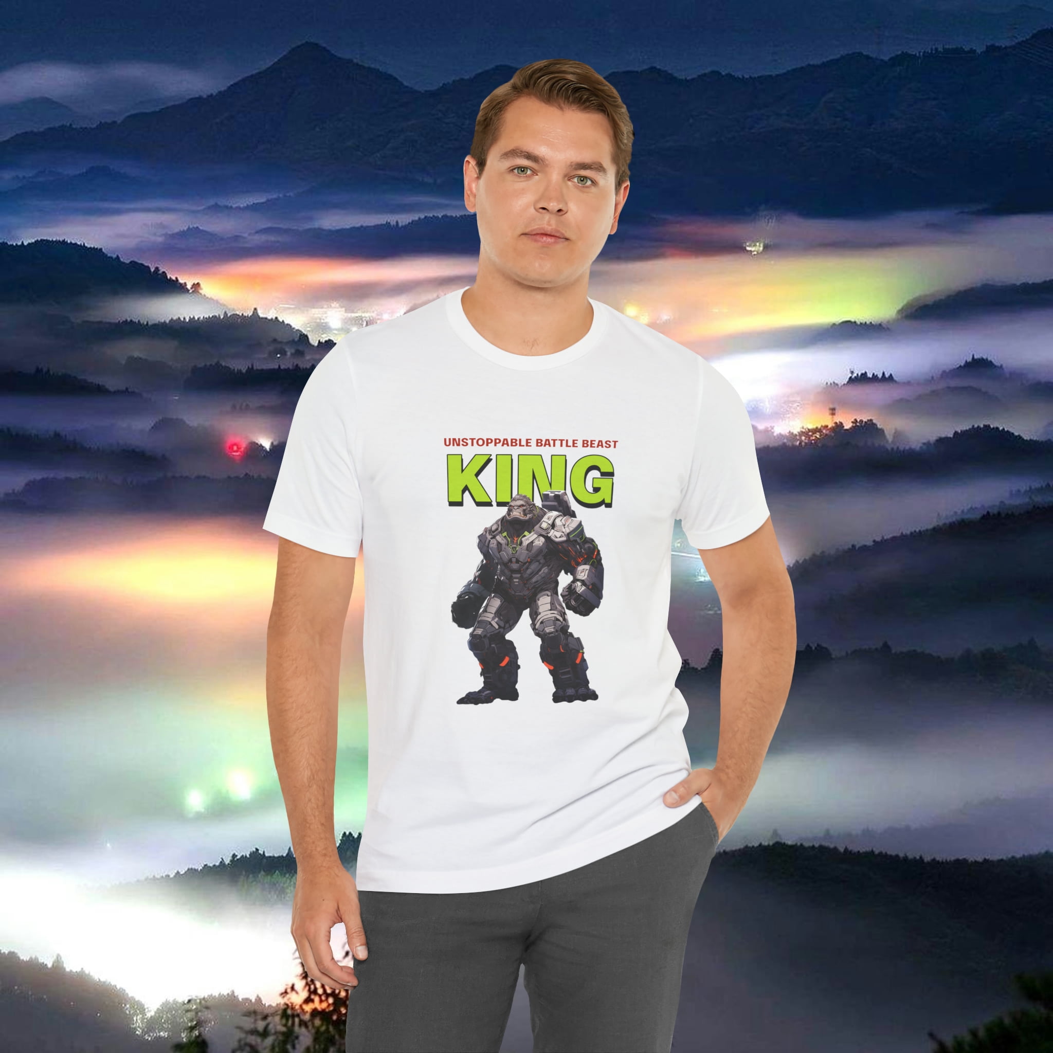 Unstoppable Battle Beast Superhero KING Unisex Jersey Short Sleeve T ...