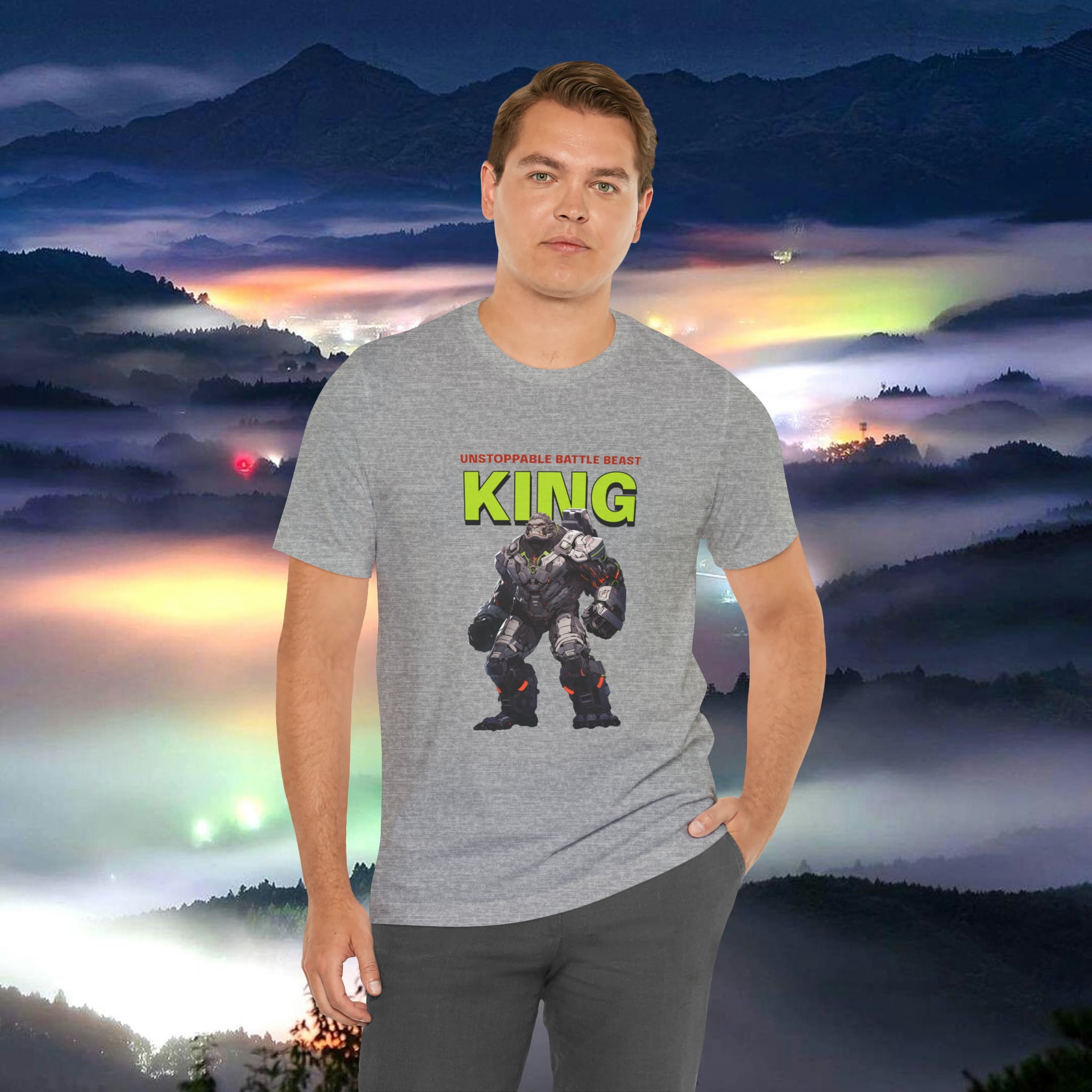 Unstoppable Battle Beast Superhero KING Unisex Jersey Short Sleeve T ...