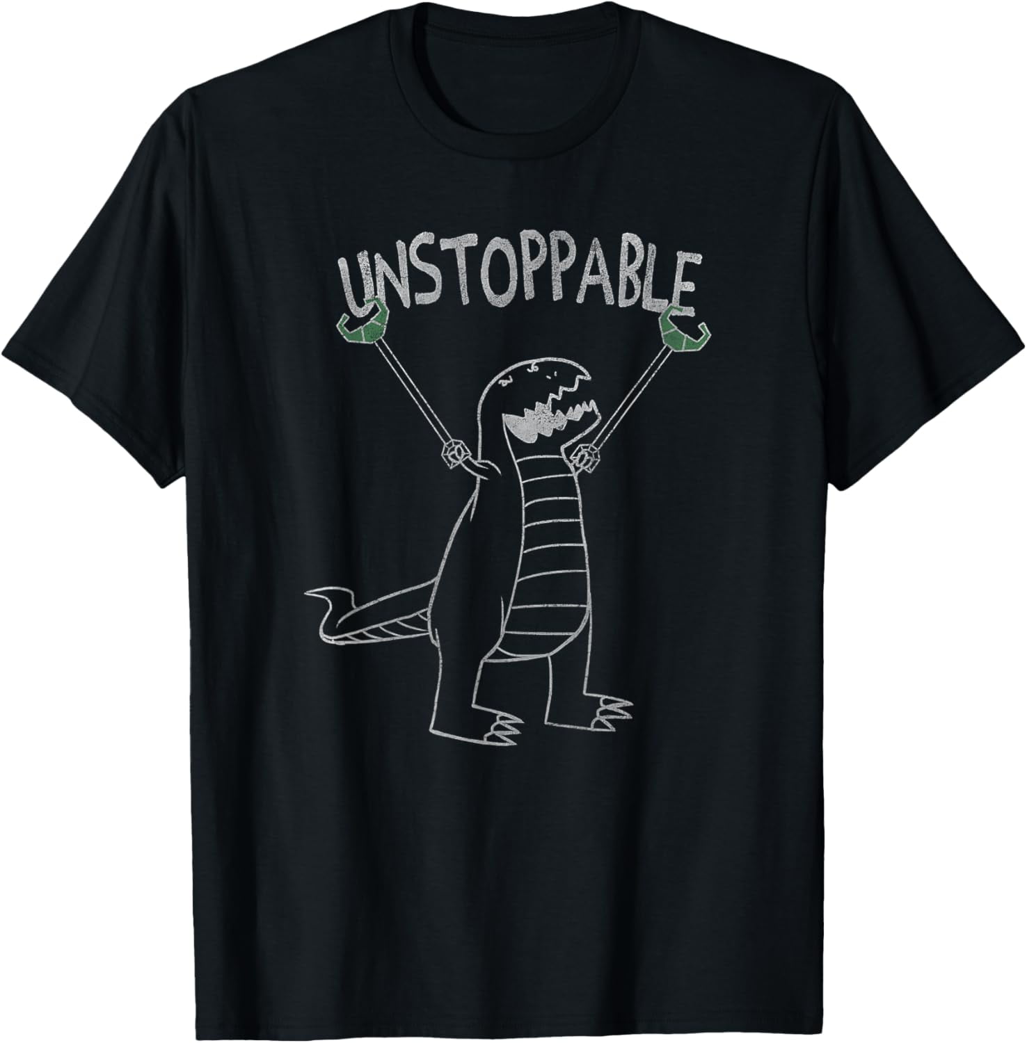 Unstoppable T-Rex With Grabbers Raised T-Shirt men and women can wear ...