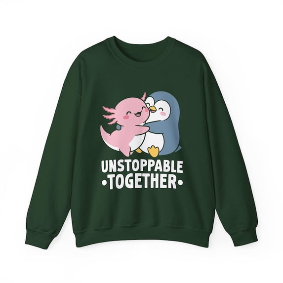 Unstoppable Together Valentine Sweatshirt, Couple Statement Typography ...