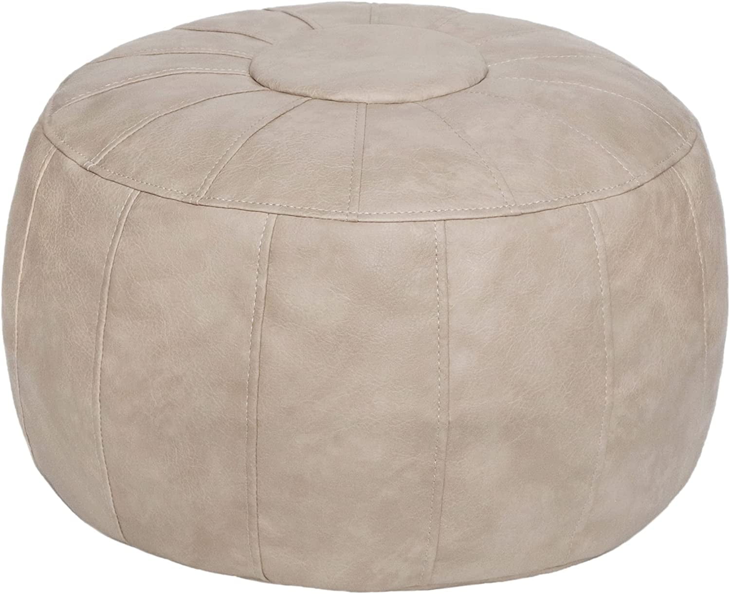 Unstuffed Handmade Moroccan Round Pouf Foot Stool Ottoman Seat Faux ...