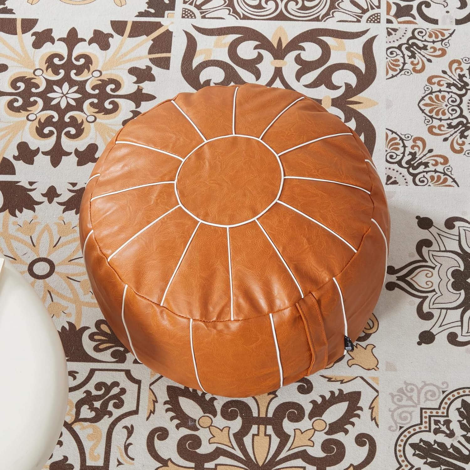 Unstuffed Ottoman Pouf Cover, Eco-Friendly Fabric Pouf Ottoman Floor ...