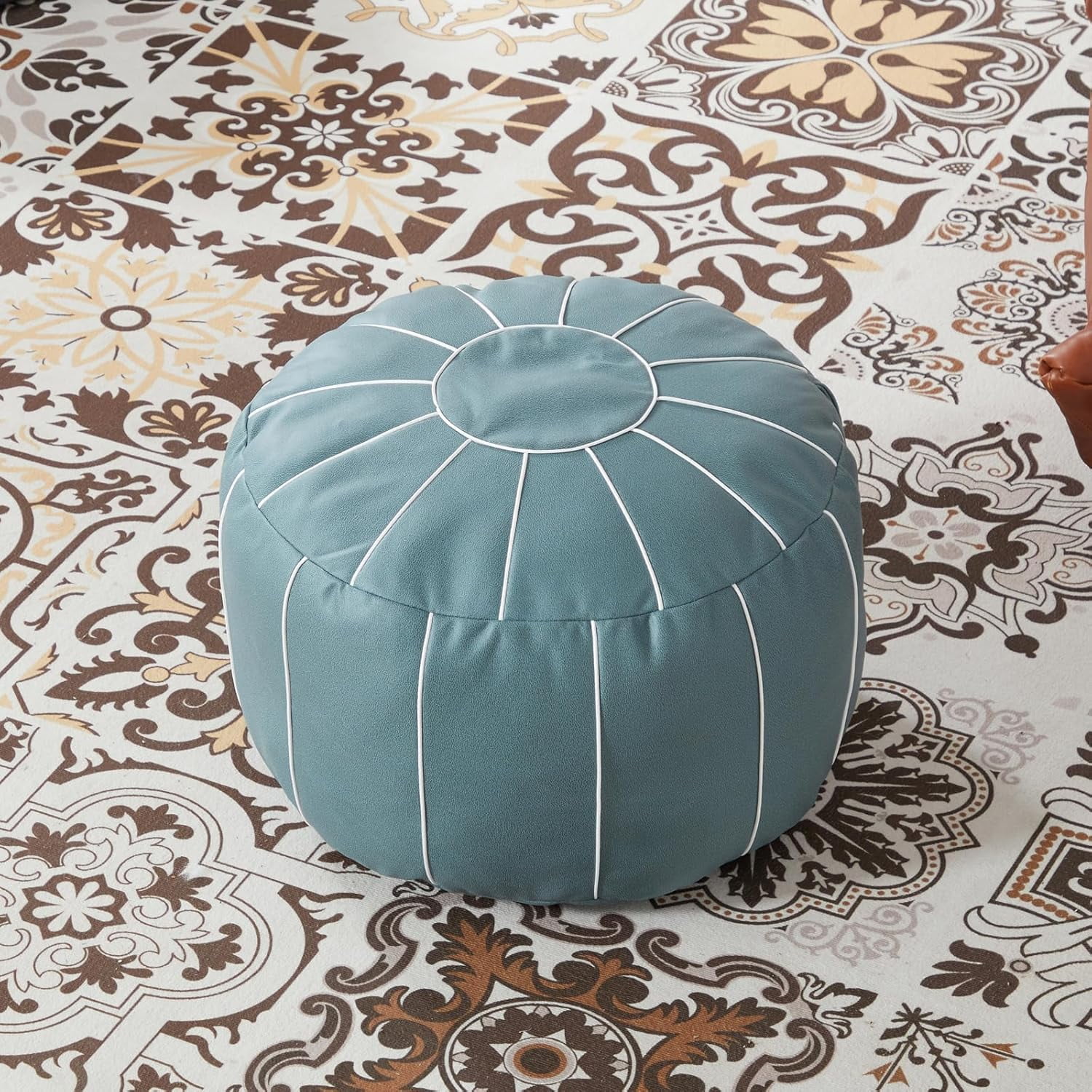 Unstuffed Ottoman Pouf Cover, Eco-Friendly Fabric Pouf Ottoman Floor ...