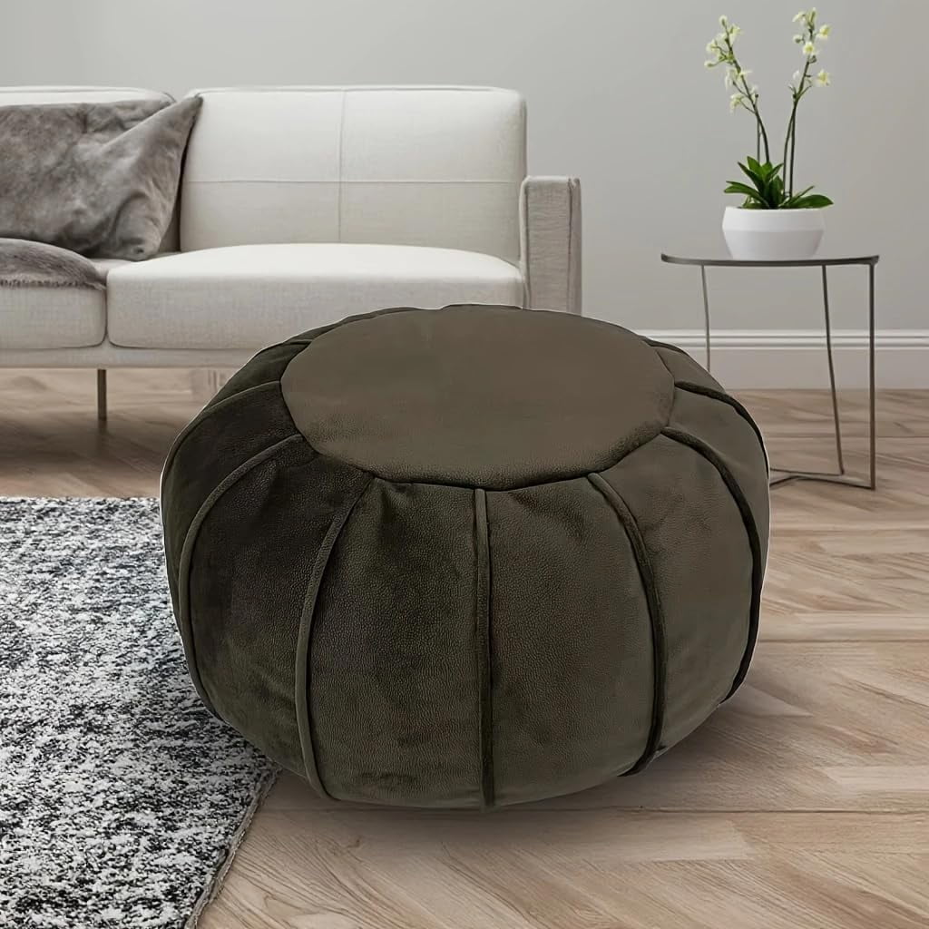 Unstuffed Pouf Cover, Eco-Friendly Fabric Pouf Ottoman Bean Bag with Storage Solution for ...