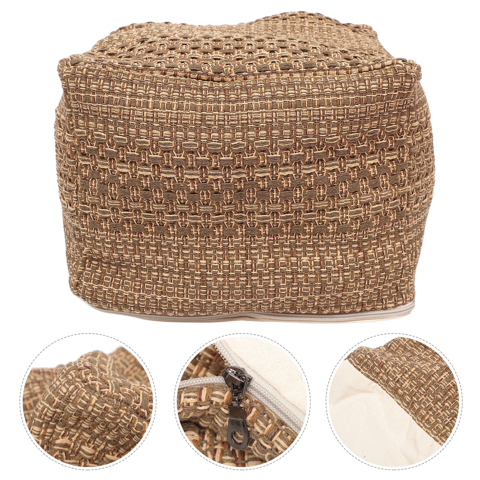 Unstuffed Square Pouf Cover Boho Footstool Unstuffed Pouf Ottoman Bean ...