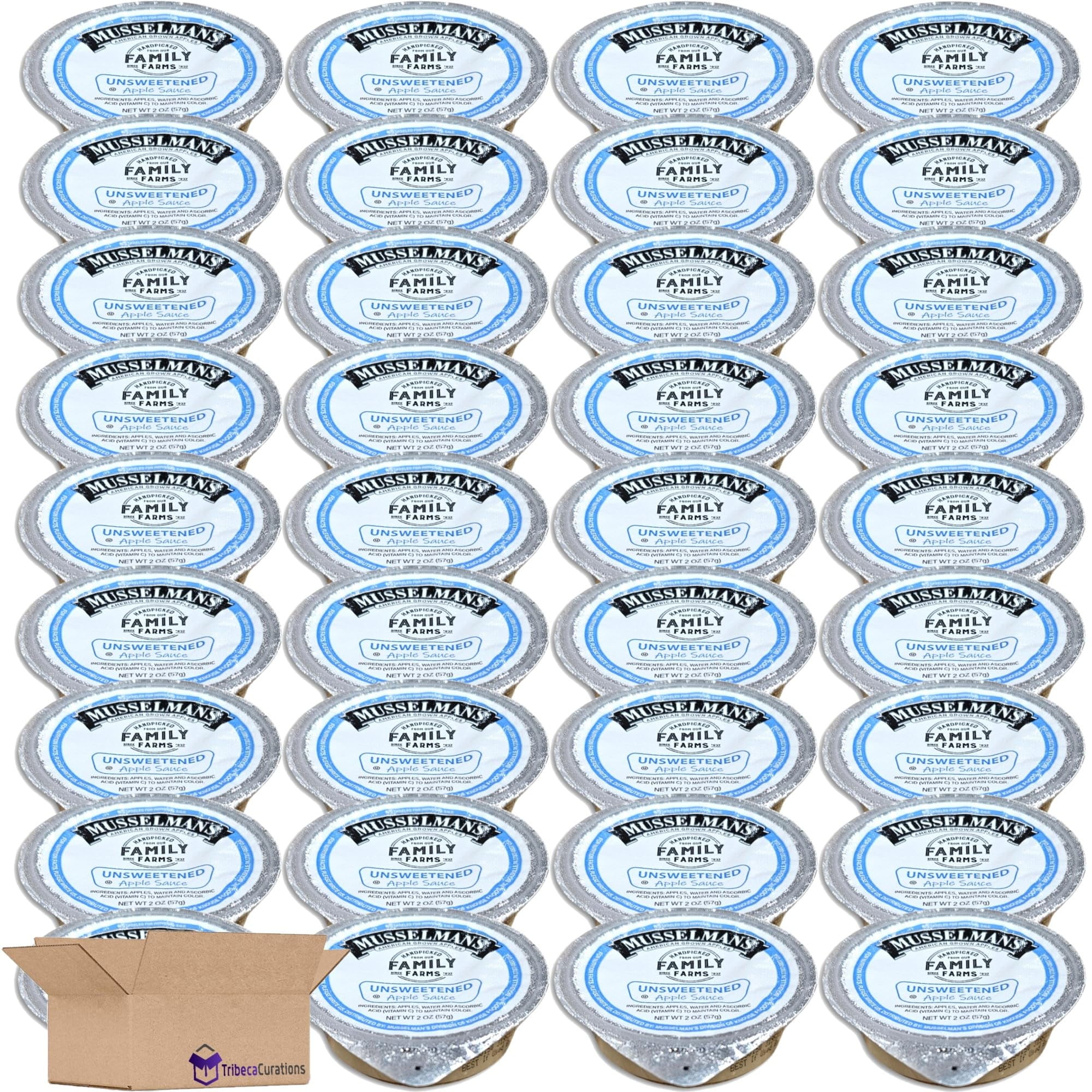 Musselman's Unsweetened Apple Sauce Cup Value Pack, 2 Oz | Pack of 36 ...