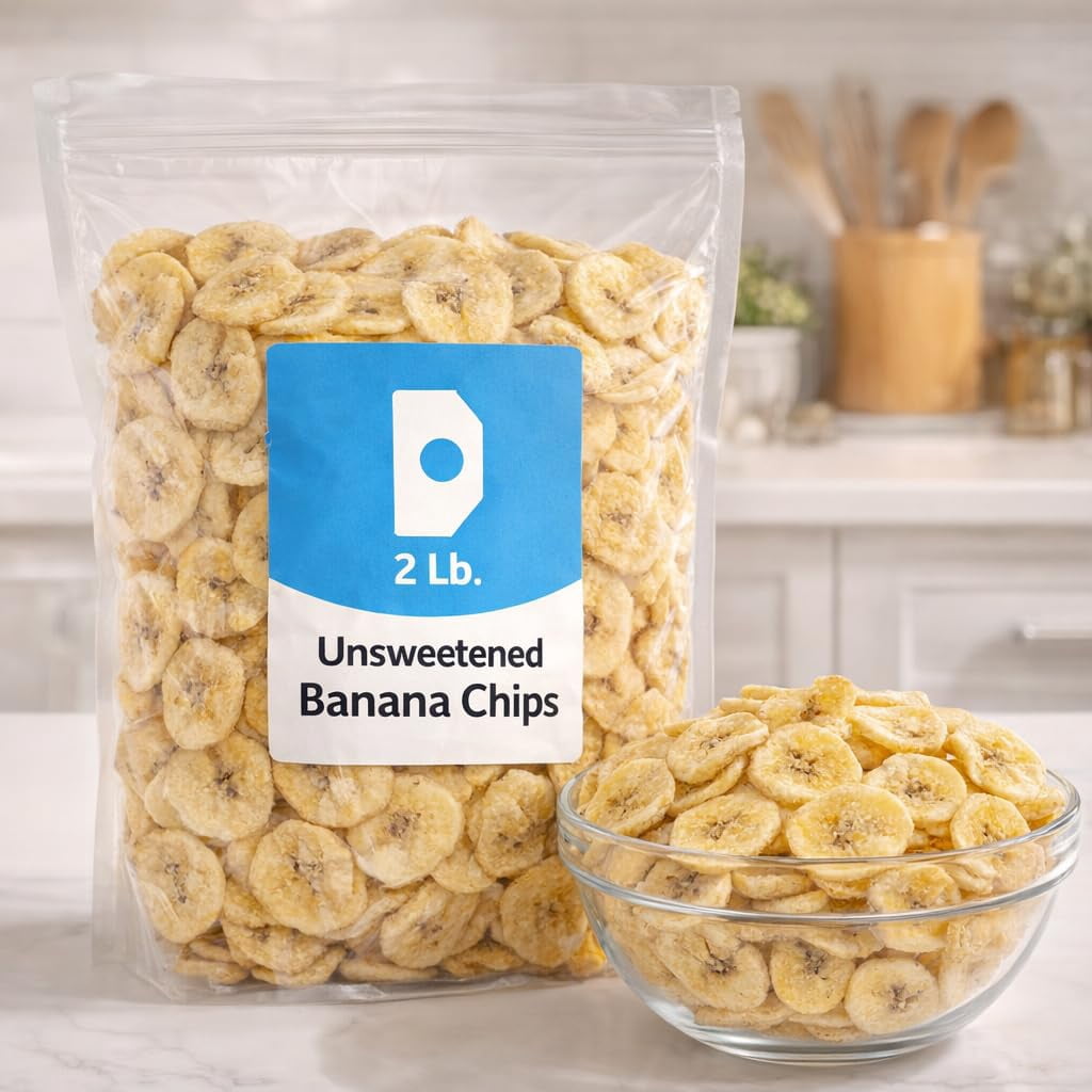 Unsweetened Banana Chips 2 lb – Crispy, Natural Snack, Gluten-Free ...