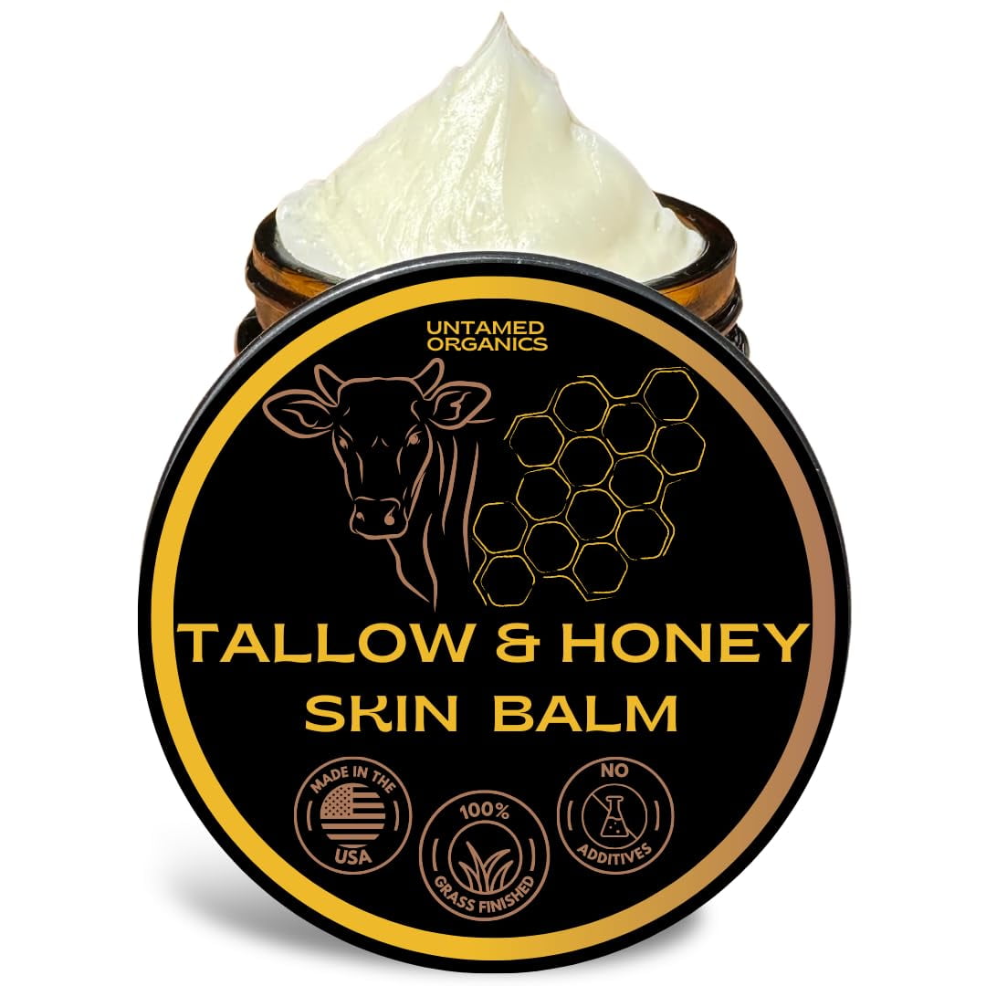 Untamed Organics Handmade Tallow STF9 & Honey Skin Balm | Grass-Fed ...