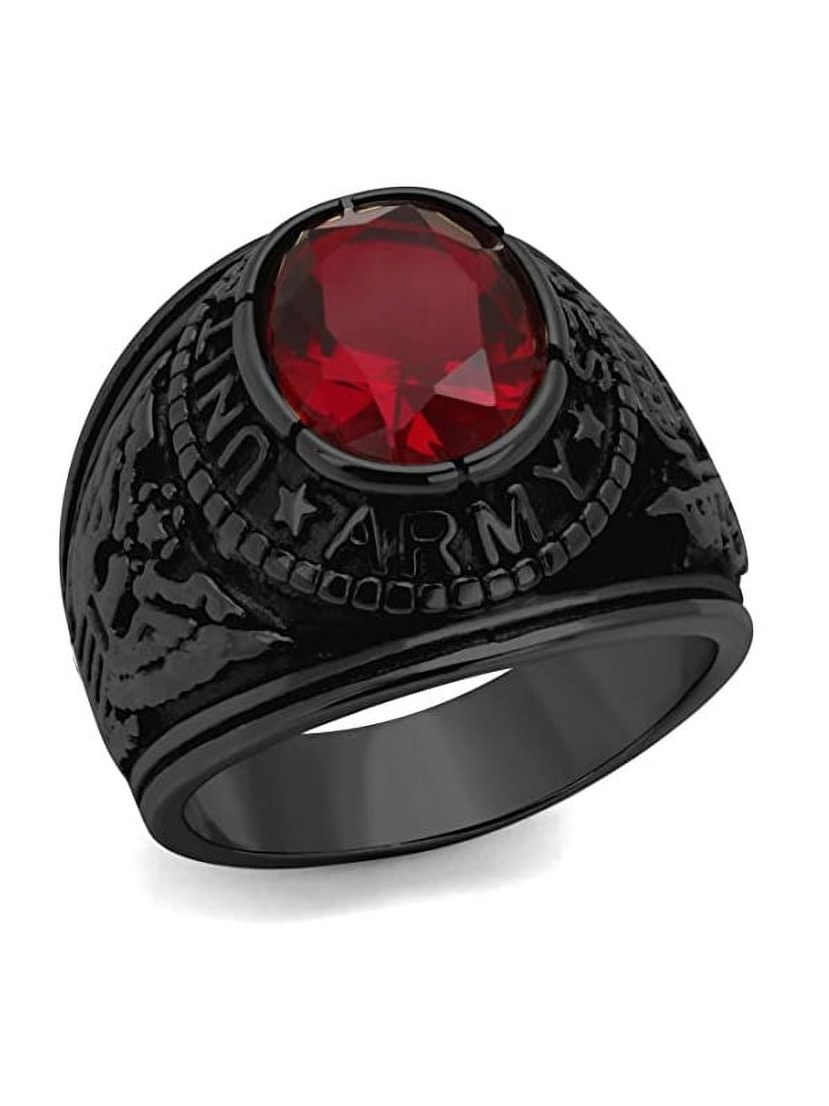 Untamed Pack Army Ring-Unisex, Stainless Steel, Gold Plated or Black ...