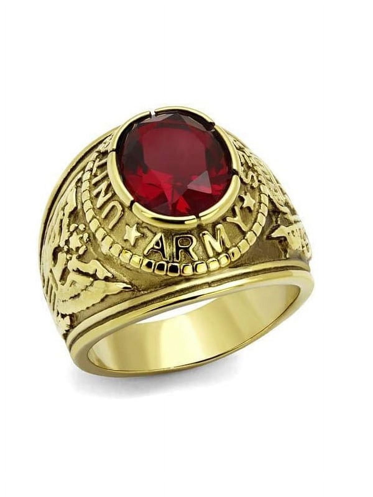 Untamed Pack Army Ring-Unisex, Stainless Steel, Gold Plated or Black ...