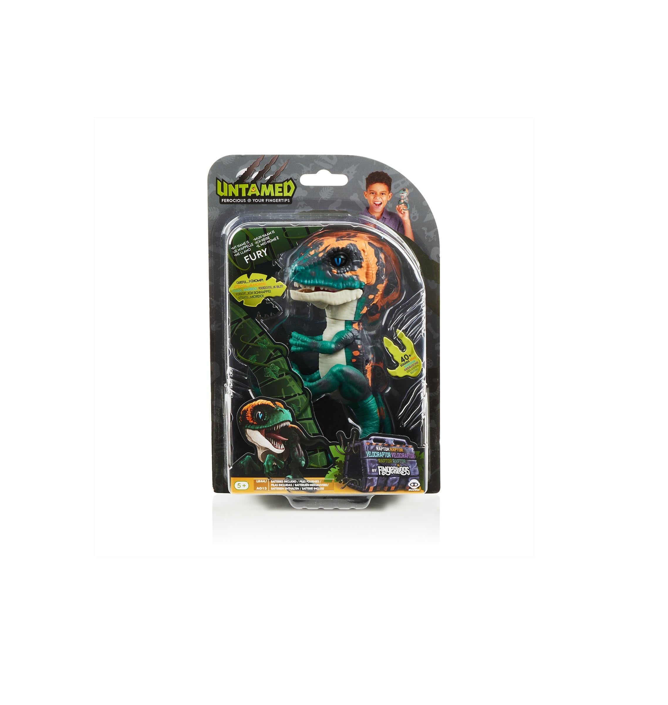 Untamed Raptor by Fingerlings - Fury (Blue) - Interactive Collectible ...