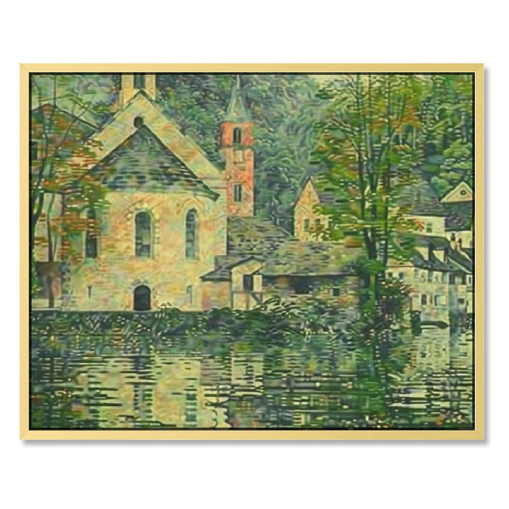 Unterach Attersee Canvas Prints - Historic Classic Illustrations Fine ...
