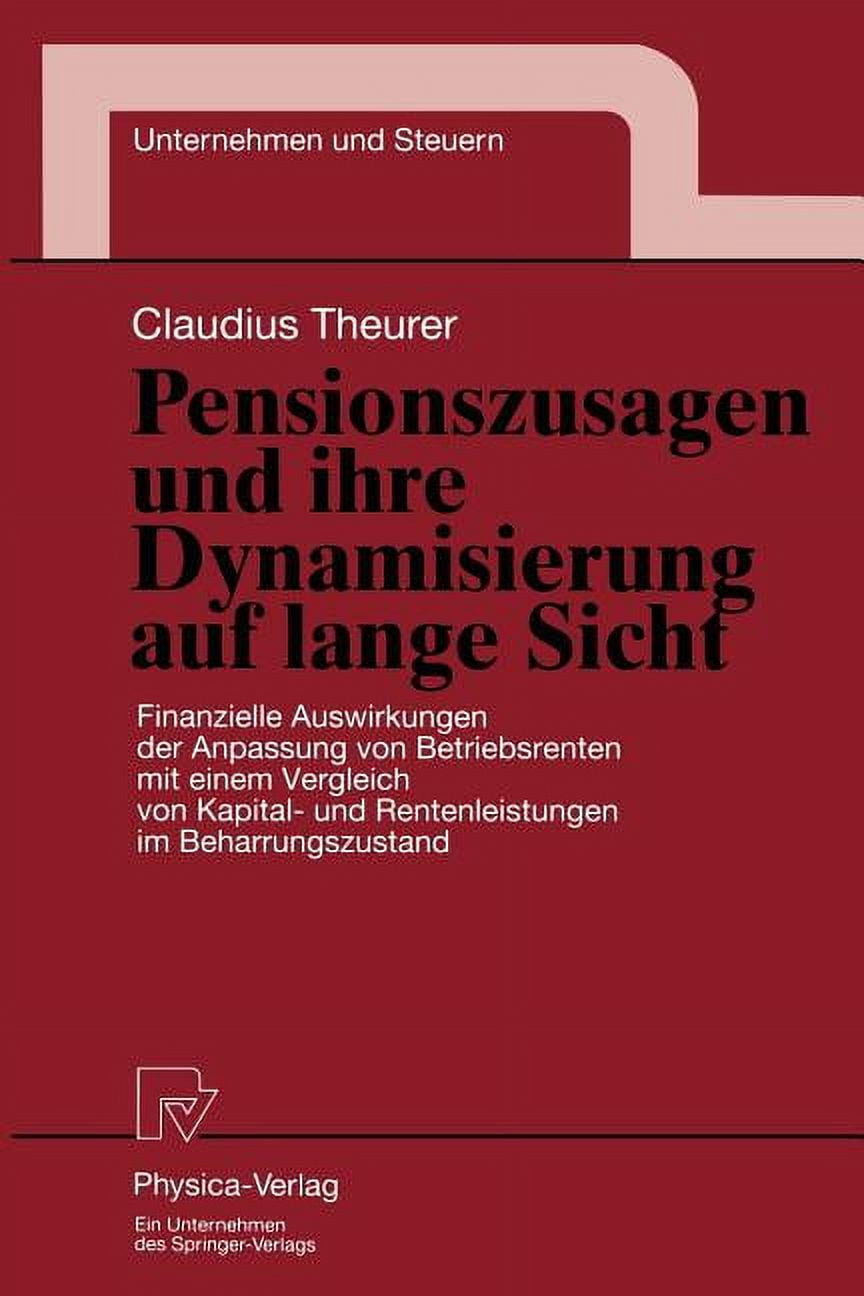Unternehmen Und Steuern Pensionszusagen Und Ihre Dynamisierung Auf ...