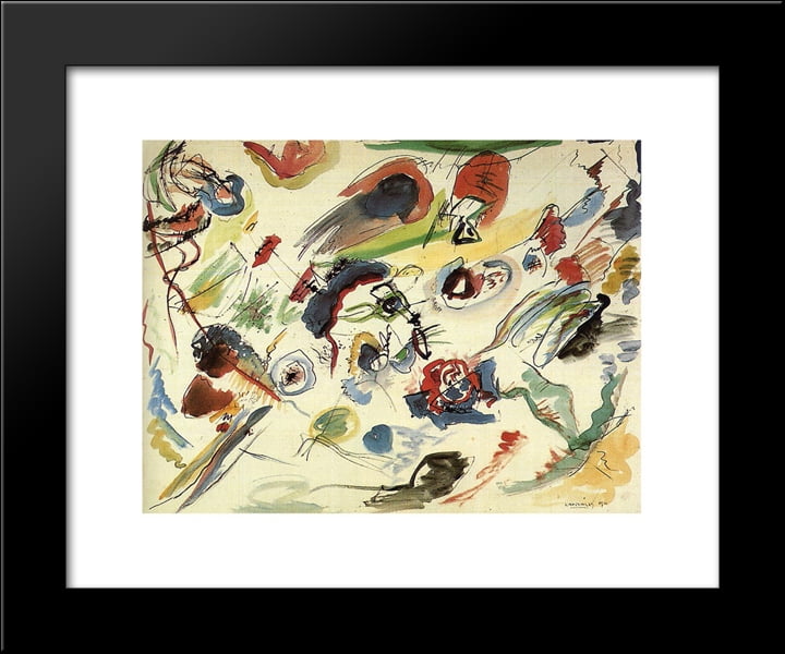 Untitled (First abstract watercolor) 20x24 Framed Art Print by Wassily ...