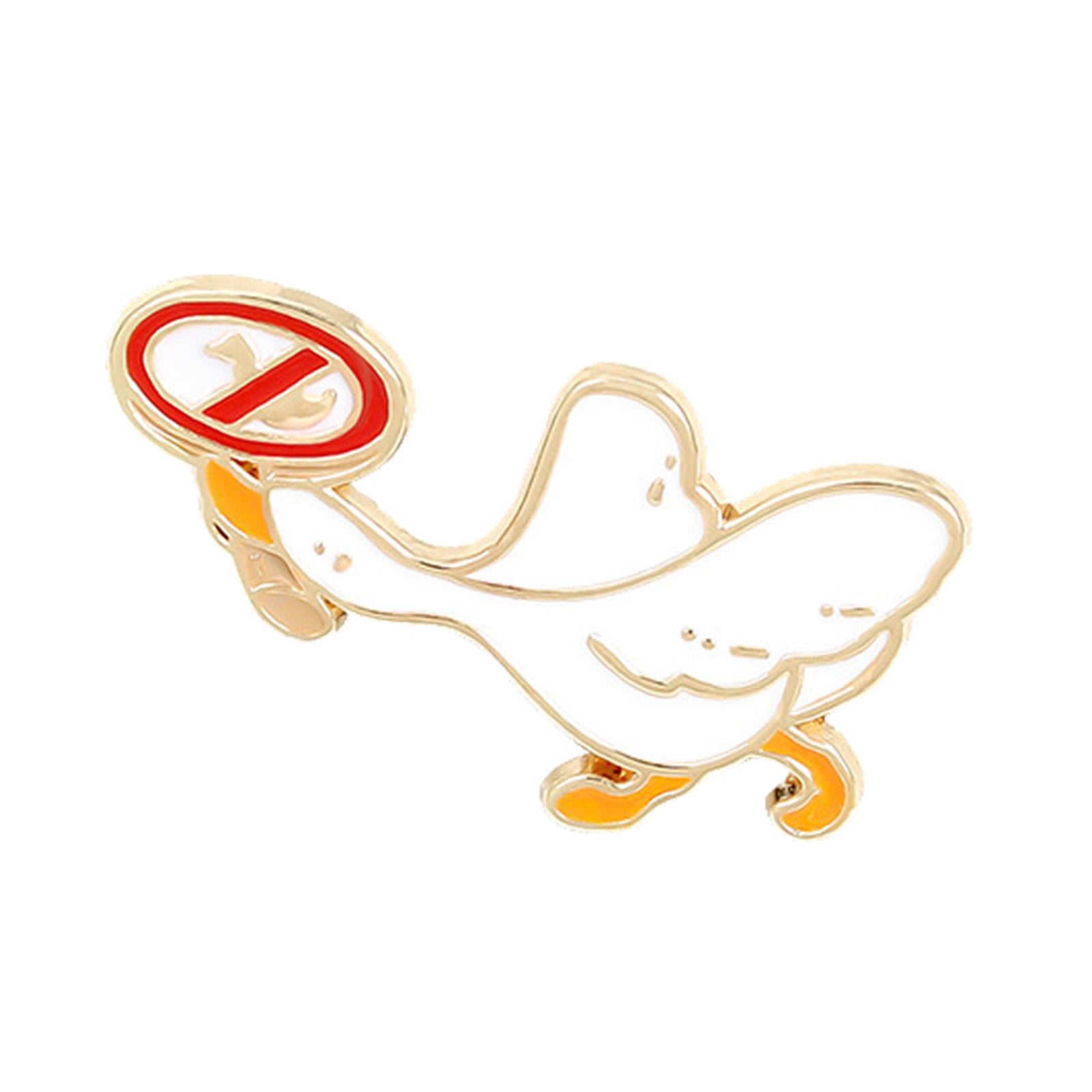 Untitled Goose Game Big Goose Brooch Cartoon Cute Enamel White Goose ...