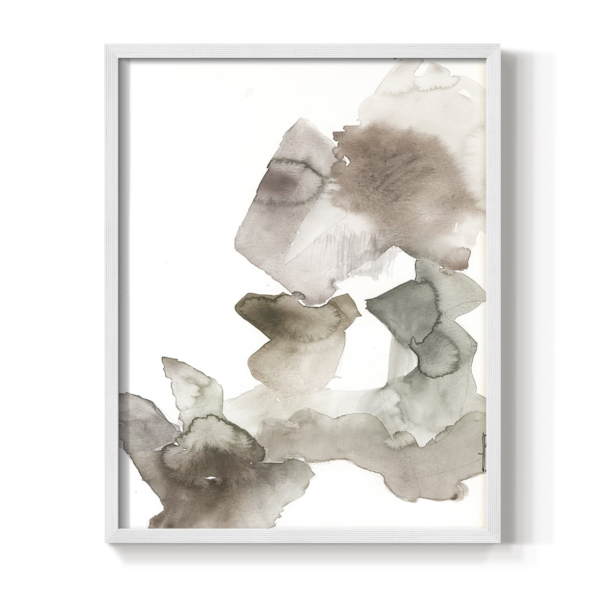 Untitled IX V31 Framed Print in White Solid Wood Framed Print No Nail ...