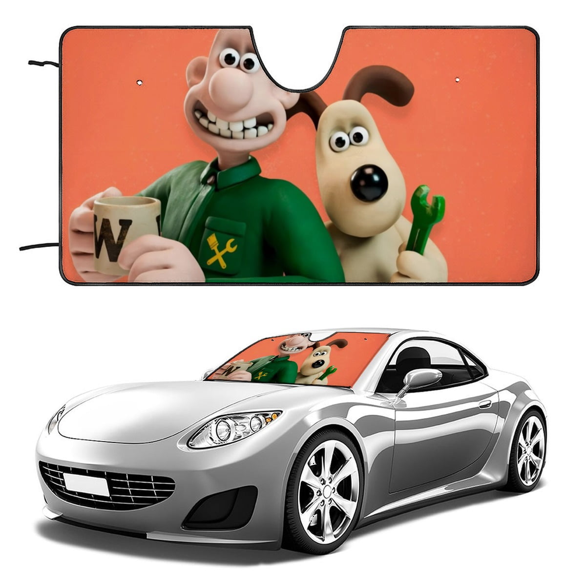 Untitled Wallace and Gromit Movie-theme Windshield Sun Shade Front ...