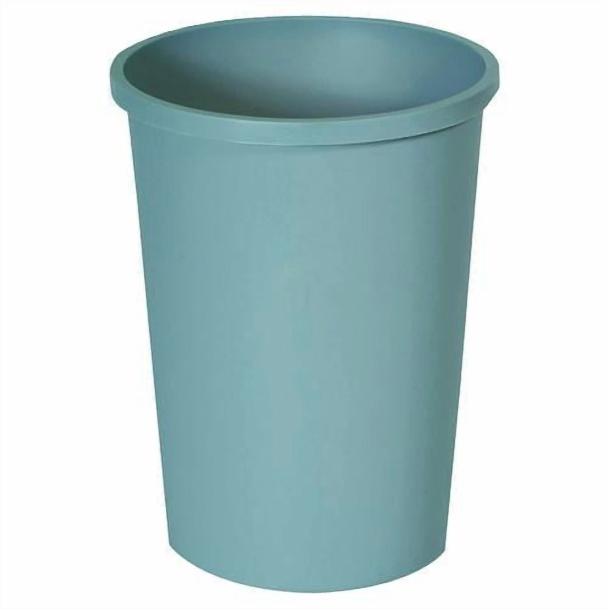 Untouchable Large Plastic Round Waste Receptacle, 11 gal, Plastic, Gray ...