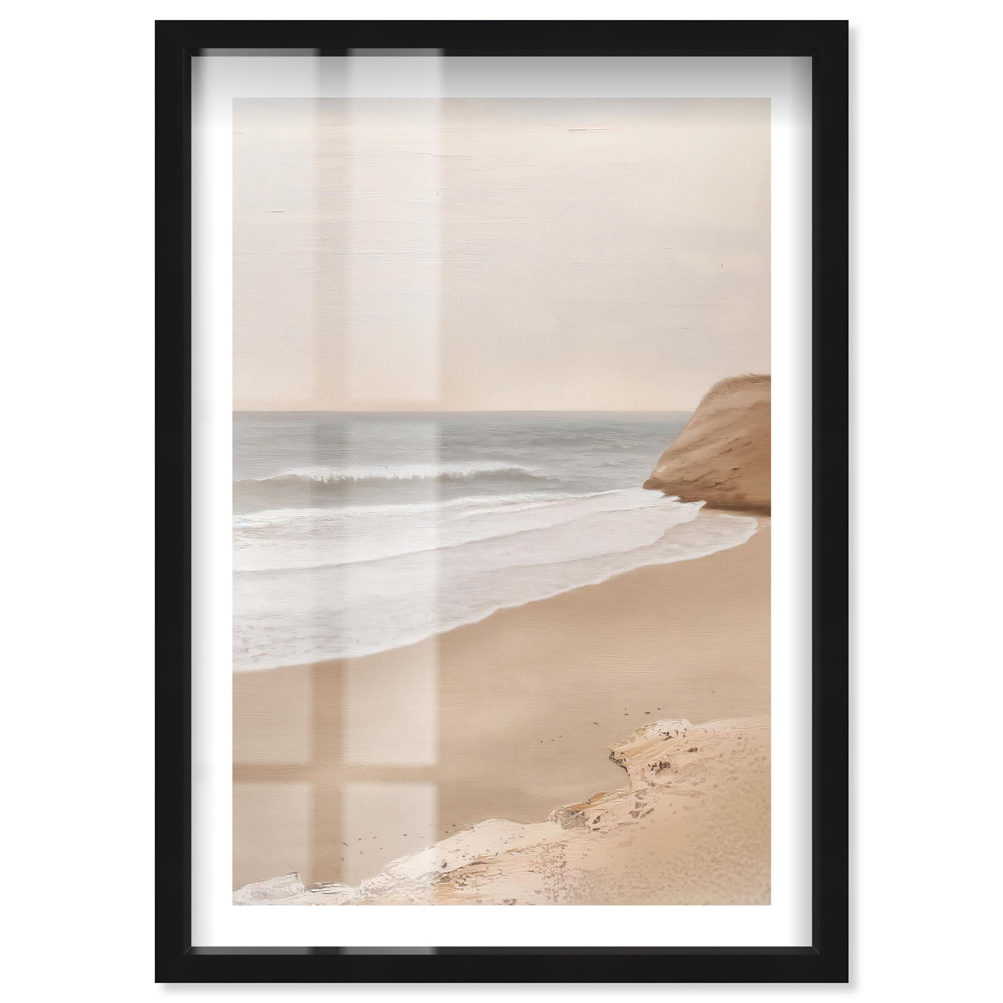 Untouched Beachfront Shadowbox Print Coastal Wall Decor by Notoriart ...