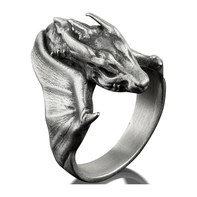 Unusual Dragon Ring in Sterling Silver, Male Fantasy Ring For Best ...