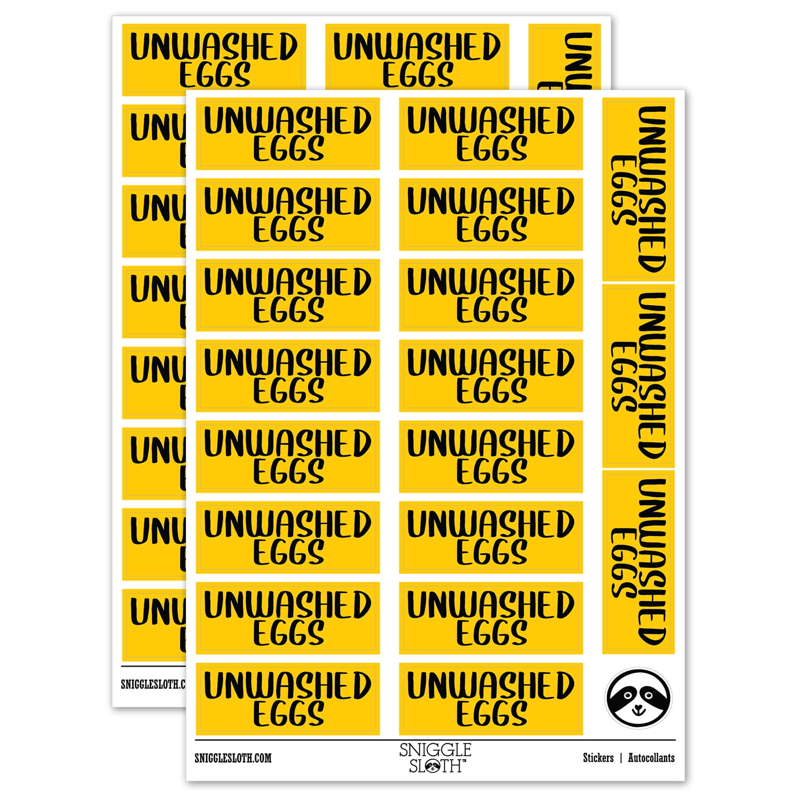 Unwashed Eggs Farm Chicken Duck Goose Quail Label Carton Sticker Set ...