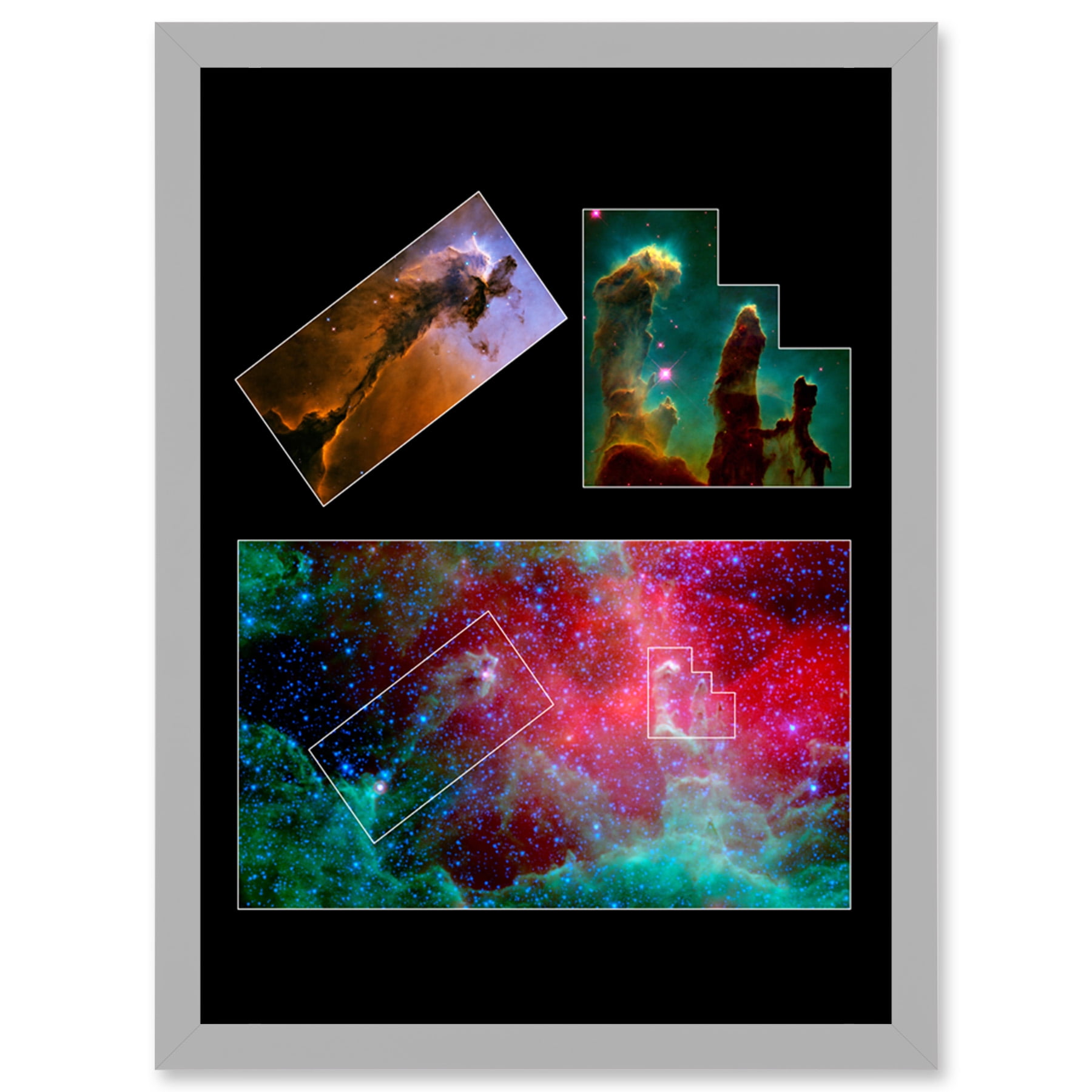 Unwrapping Pillars of Creation Eagle Nebula Infrared vs Visible Light ...