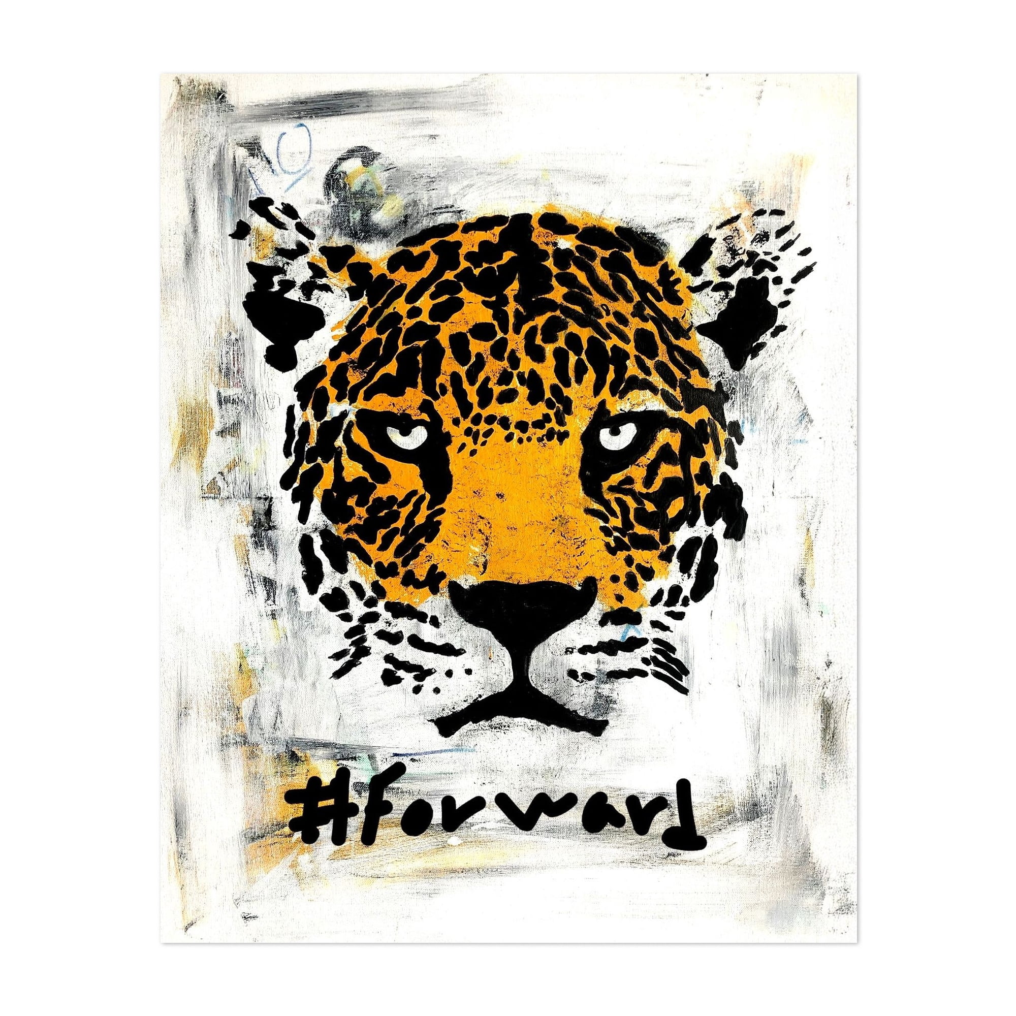 Unyielding Forward - Painting Tiger Wildlife Modern Art Animal Quote ...