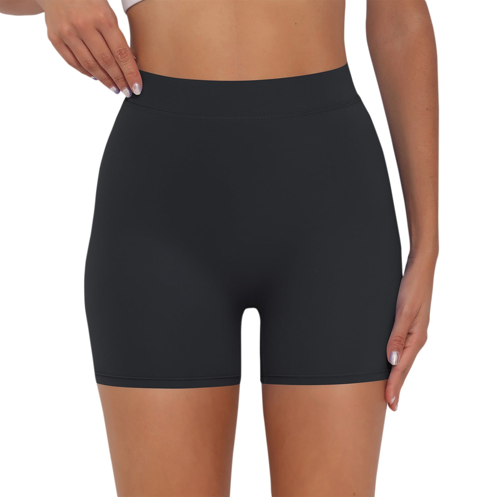 UoCefik Black Spandex Shorts for Women Workout Yoga High Waist Tummy ...