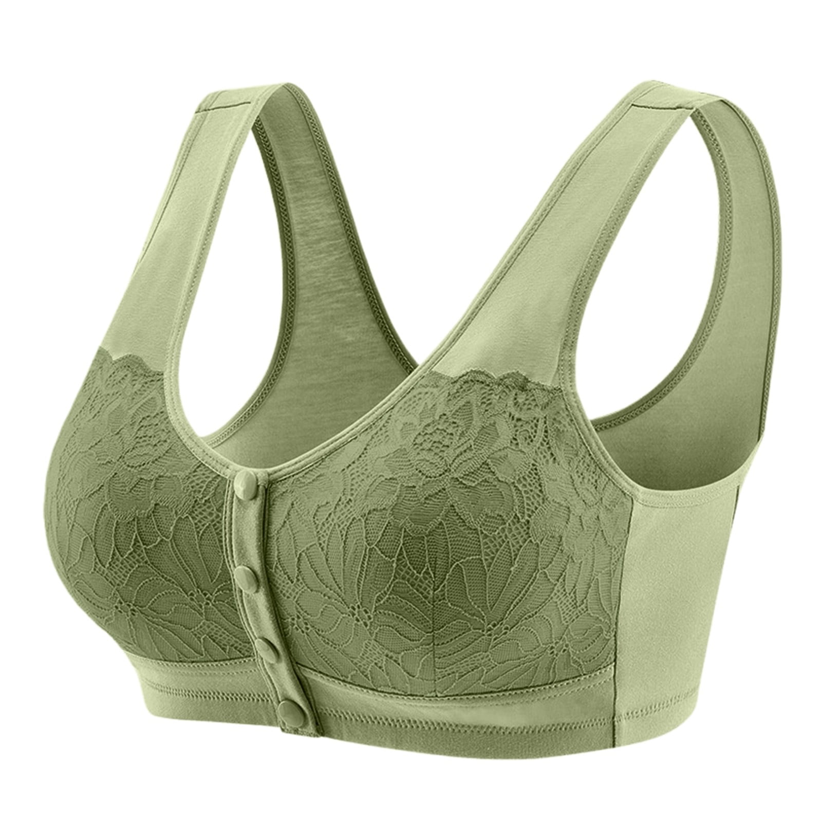 UoCefik Bras for Women Front Closure No Underwire Full Coverage Push Up ...