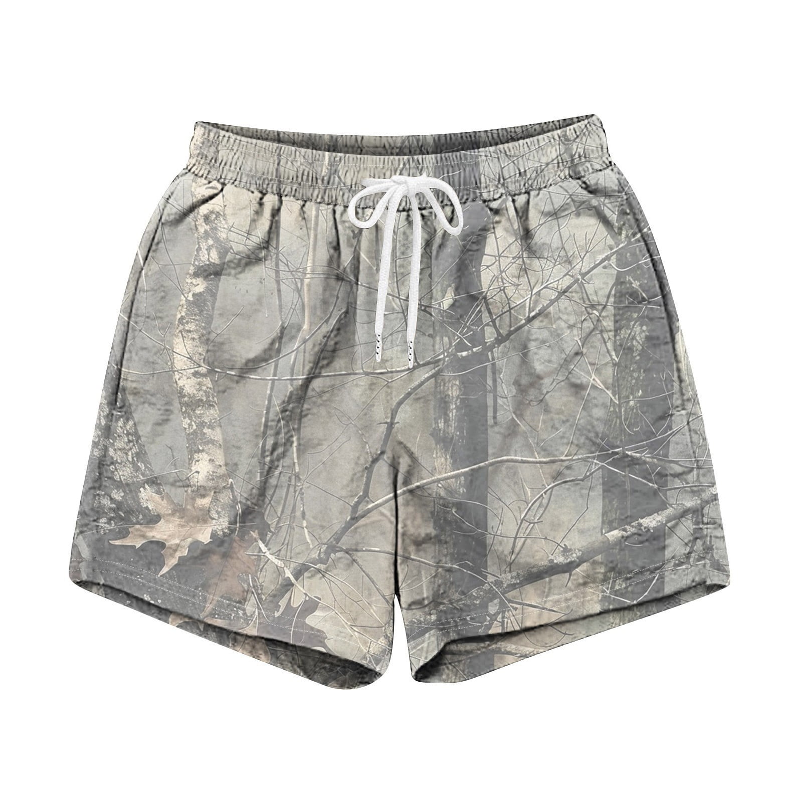 UoCefik Camo Gym Shorts for Men Print Drawstring Hiking Camo Cargo ...