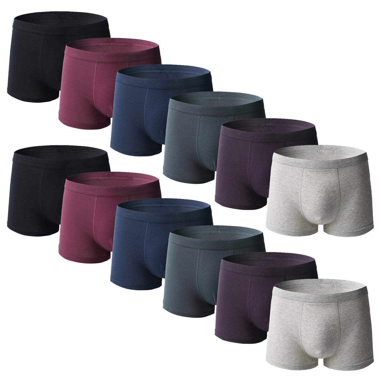 UoCefik Cotton Boxer Briefs for Men 6-Pack Soft Breathable Trunks ...