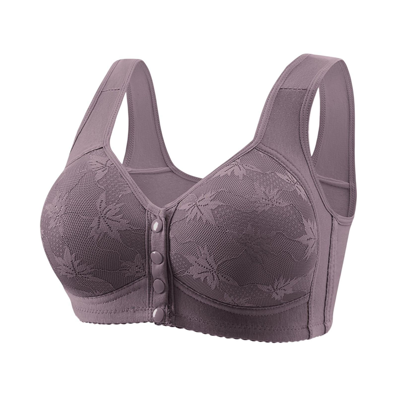 UoCefik Daisy Bras for Older Women Front Closure Bra Full Coverage ...