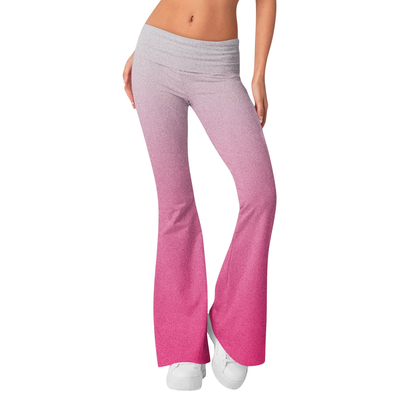 UoCefik Flared Leggings for Women Tummy Control Lounge Fold Over Yoga Pants Clearance Y2k Wide ...