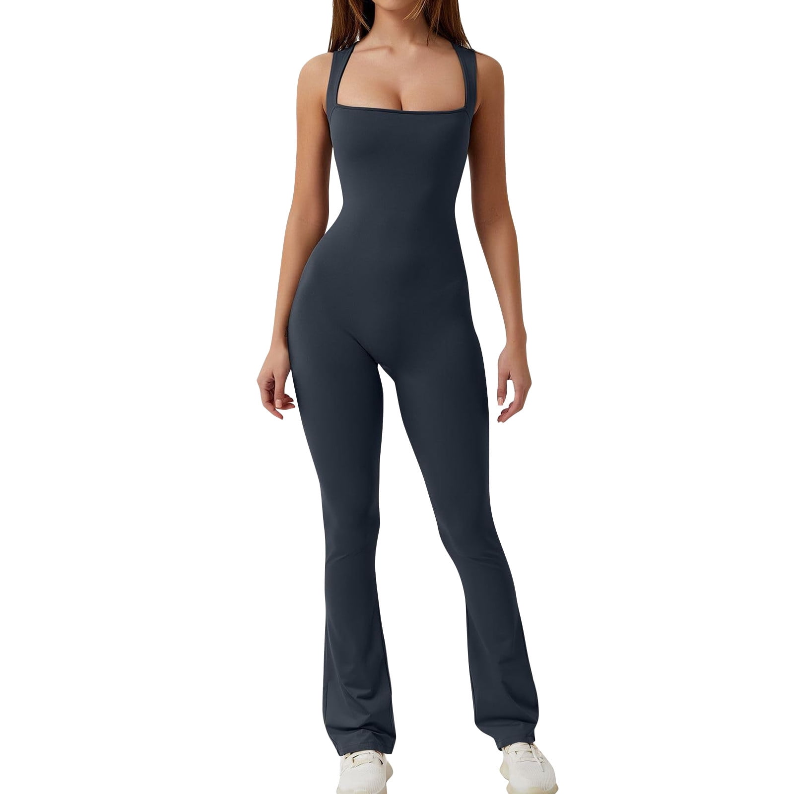 UoCefik Jumpsuits for Women Elegant Yoga Sleeveless One Piece Bodycon ...