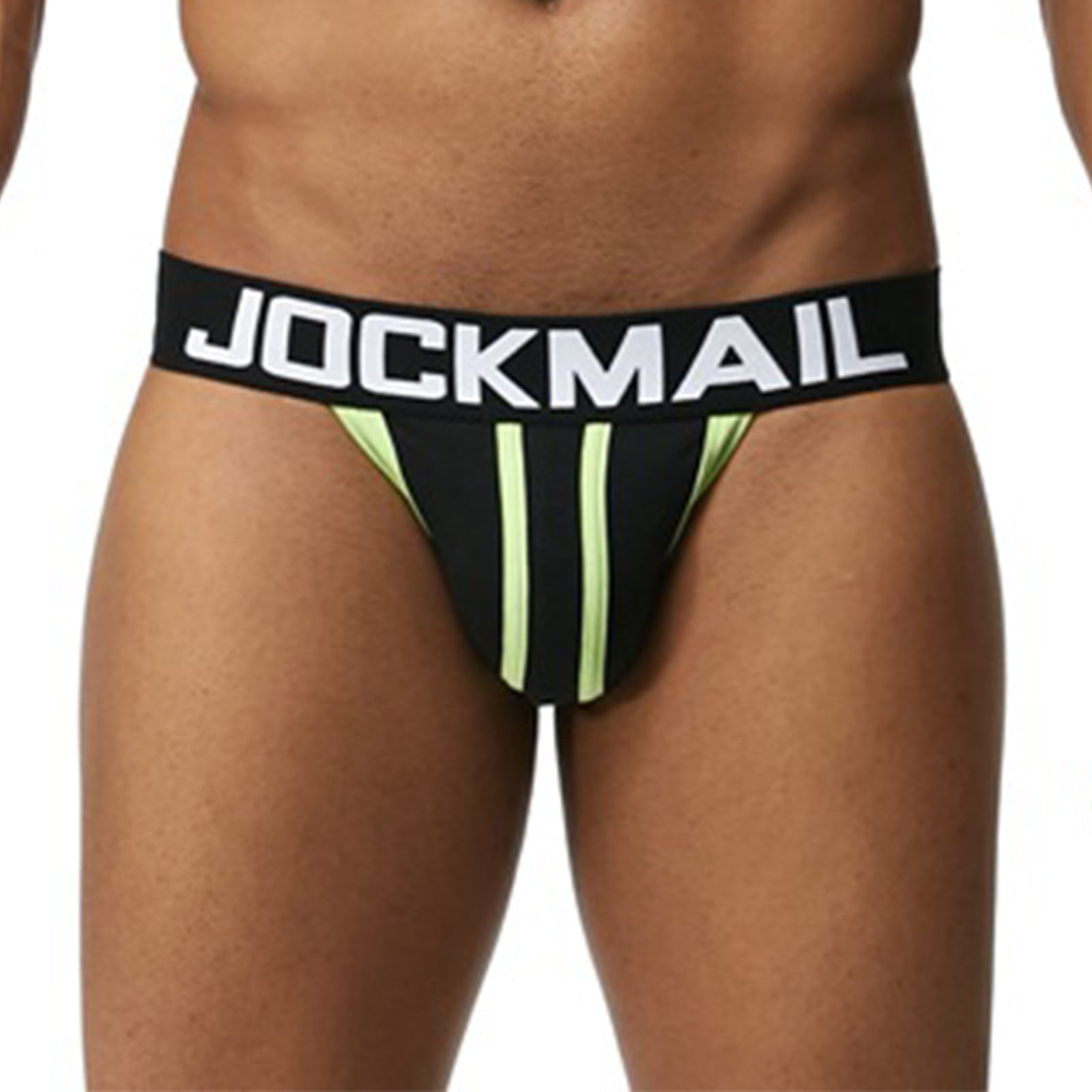 Uocefik Men Thongs Underwear Athletic Jockstrap Low Rise Solid Color
