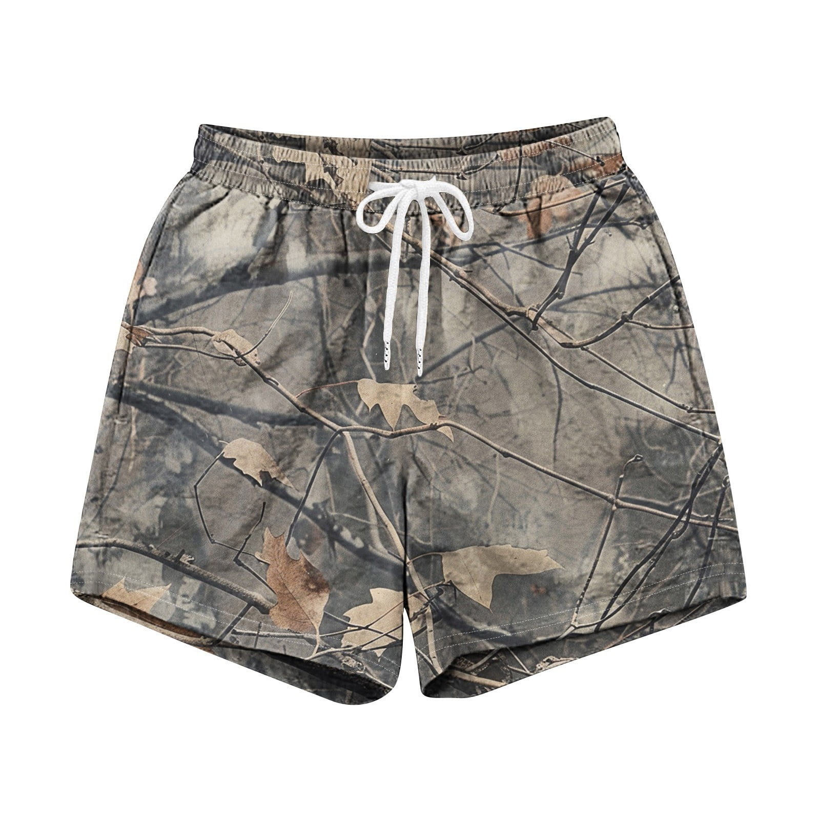 UoCefik Men's Camouflage Cargo Shorts Gym Drawstring Beach Camo Shorts ...