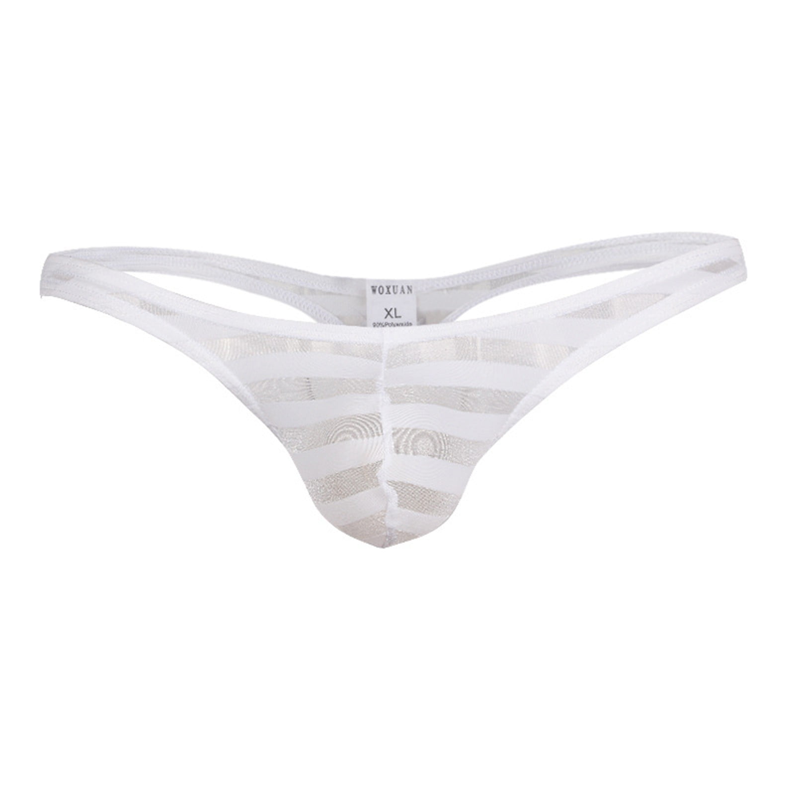 Uocefik Mens Striped Thongs Underwear Comfortable Sexy Low Rise Briefs