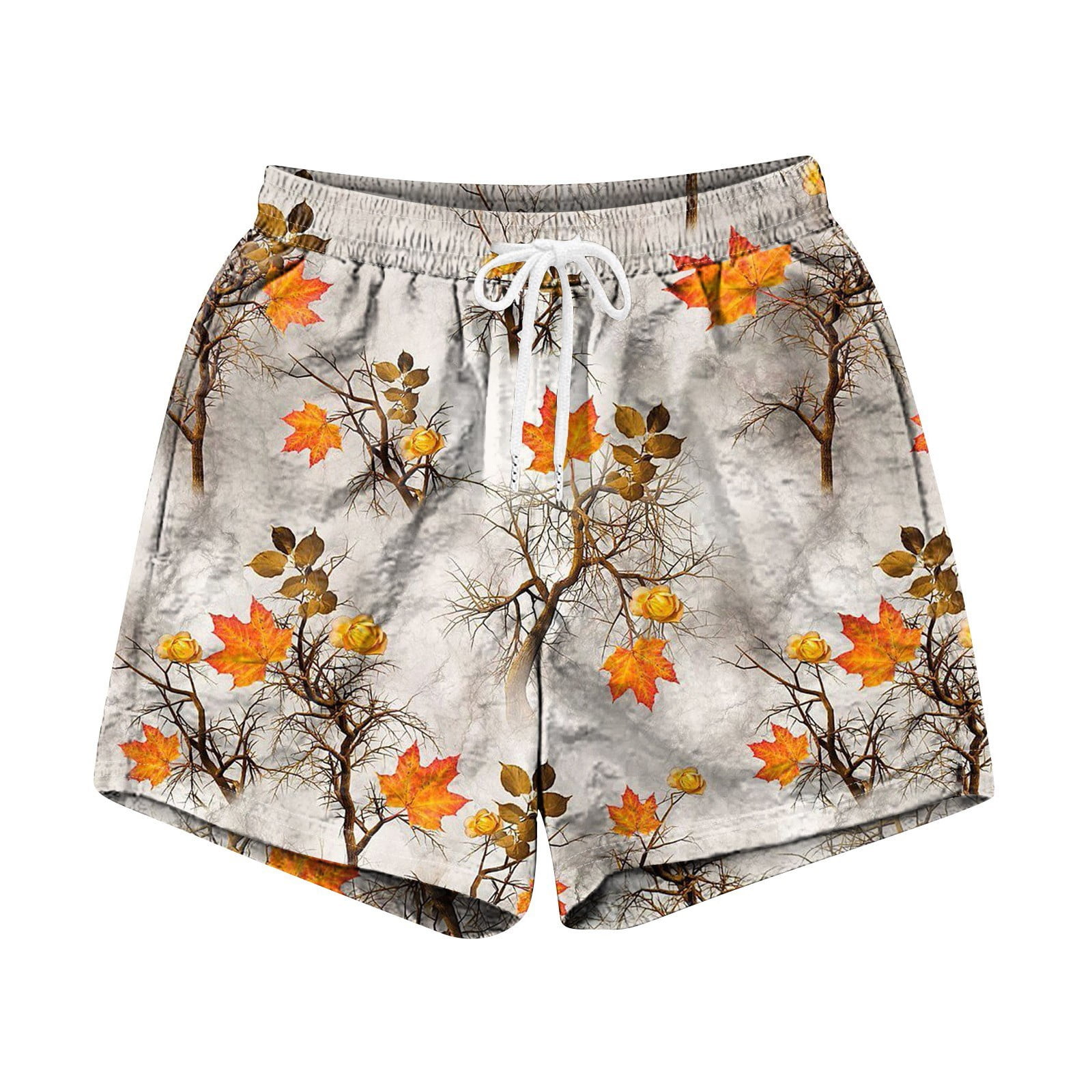 UoCefik Mens Camo Cargo Shorts Baggy Print Drawstring Hiking Camouflage ...